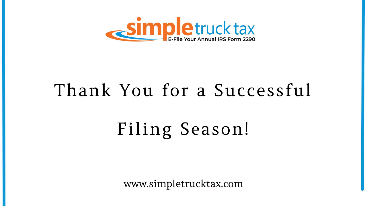 Thank You for a Successful Filing Season!
